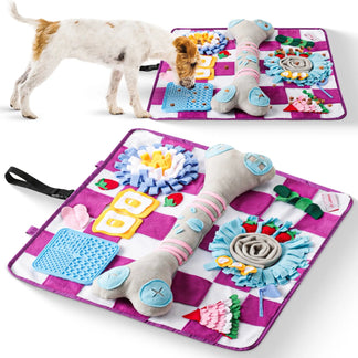 Squeaky Bone Snuffle Mat for Dogs – Interactive Foraging Fun, 24 ...